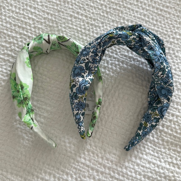 Accessories | J Crew Headbands Green Floral And Blue Floral | Poshmark